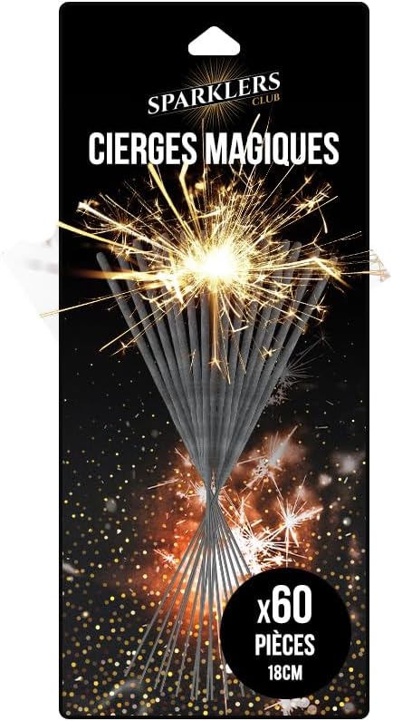 Cierge Magique 40 Secondes - Lot de 60-14/18cm, idéal pour Décoration ...