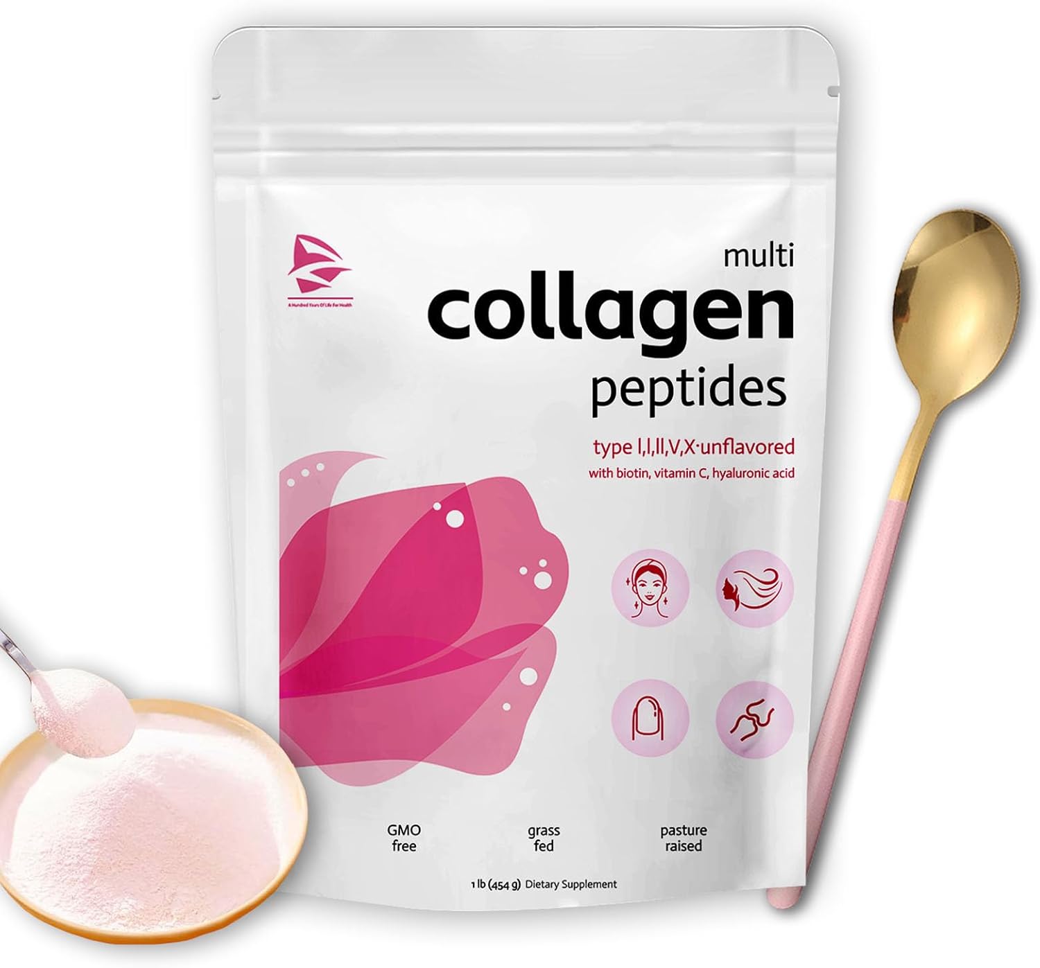 Multi Collagen Peptides Powder, Colagen Hidrolizado for Women ...
