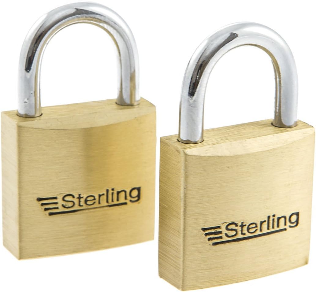Sterling Light Security Brass Padlock Multi-pack Keyed Alike, 2 x 20mm ...