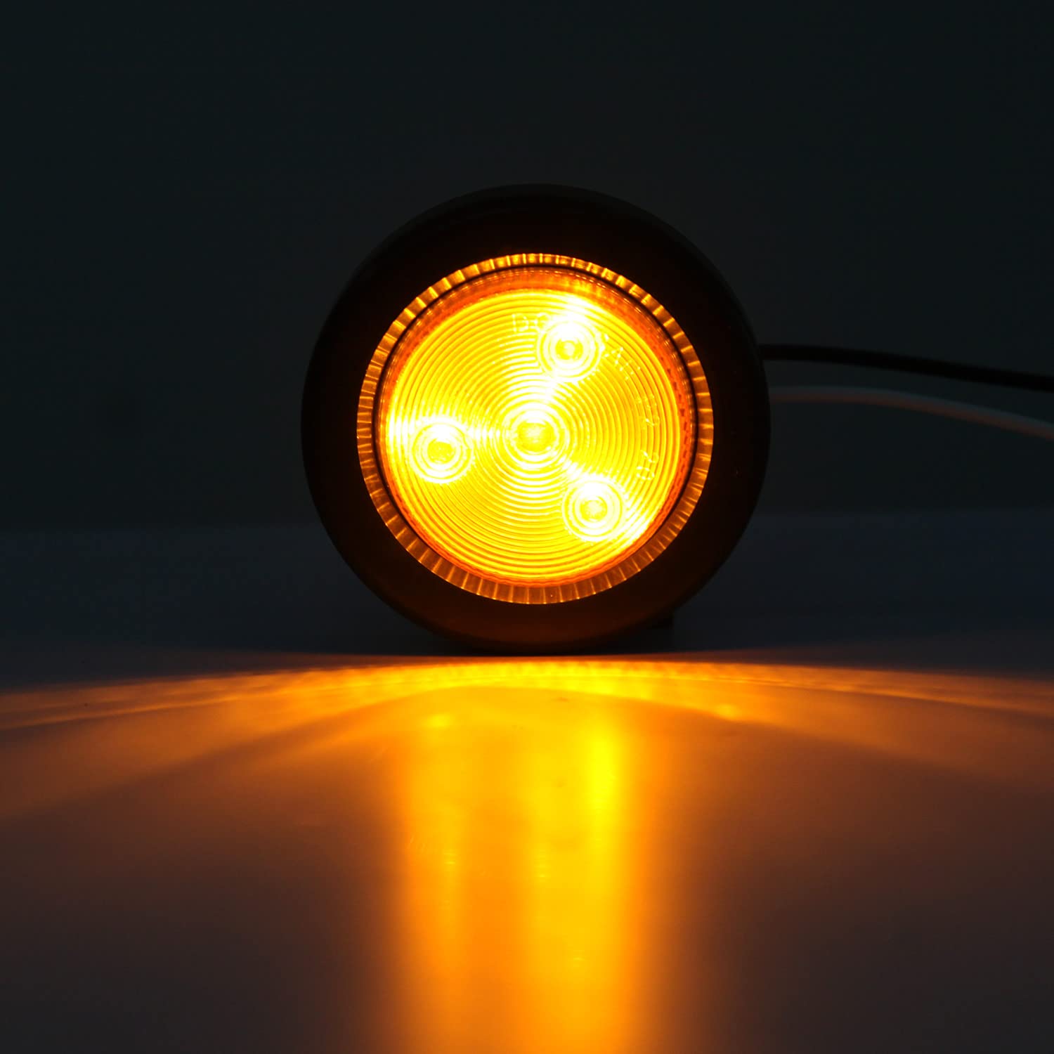 Snapklik.com : 10Pcs 2 Inch Round LED Side Marker Clearance Lights For ...