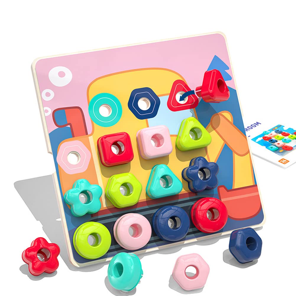 Buy Stacking Peg Board Set Toy Fine Motor Skills Learning Montessori ...
