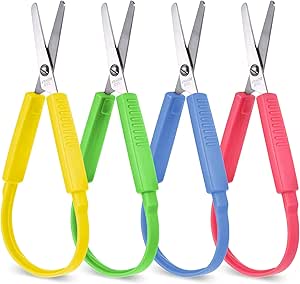 Amazon.com: Piriuuo 4 Pcs Loop Scissors, Adaptive Scissors Mini Loop ...