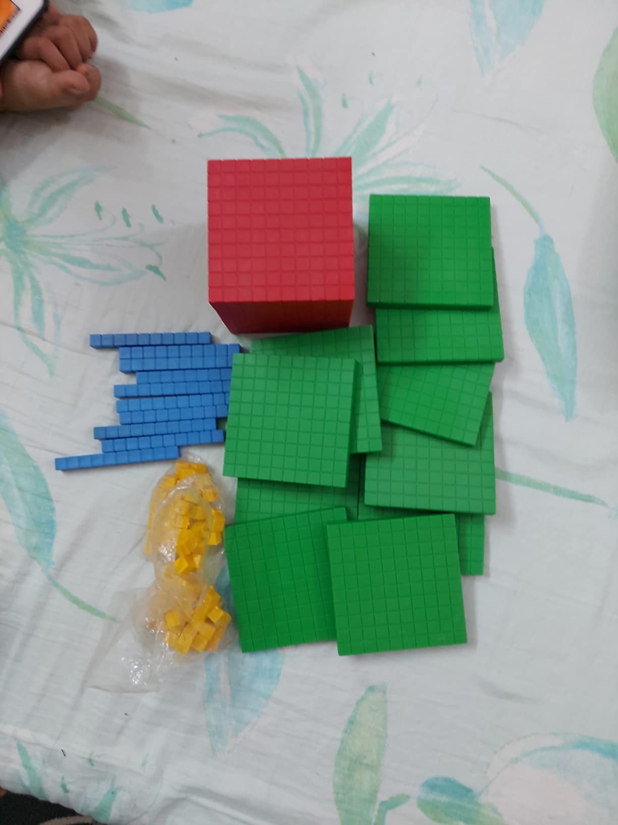 Edulearnable 121 Pcs Base Ten Blocks - Place Value Blocks - Math ...