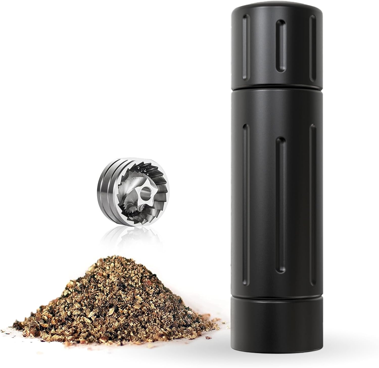 Amazon.com: POPWOODS Pepper Mill Grinder, Professional Grade Aluminum ...