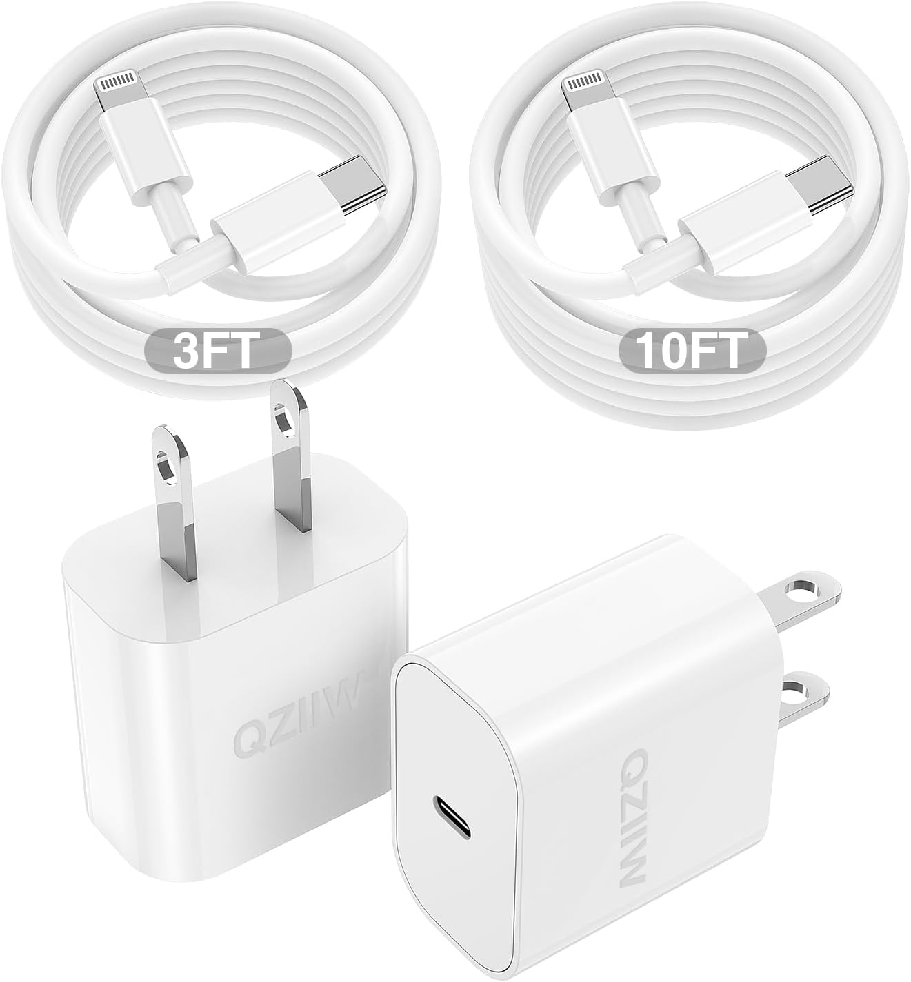 Amazon.com: 3 Pack iPhone Fast Charger, 20W PD USB C Wall Charger ...