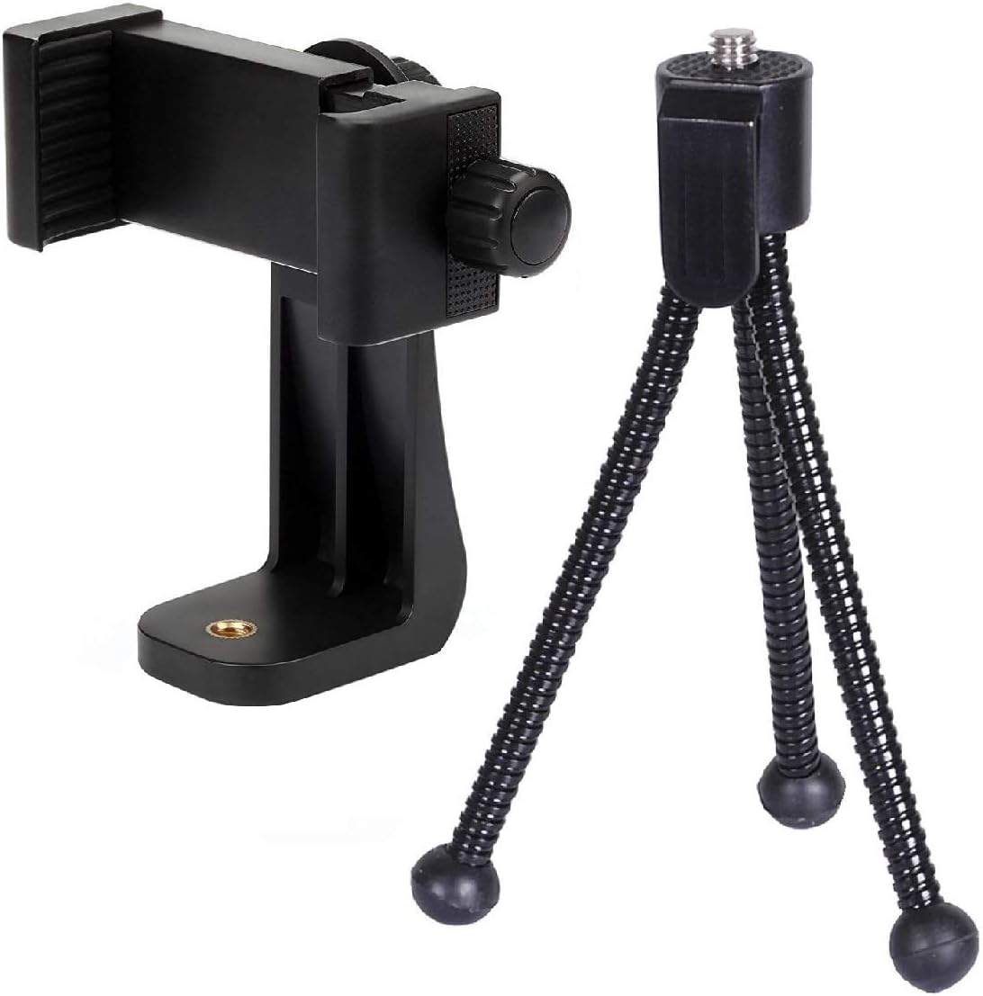 Amazon.com: Alphx Universal Smartphone Tripod Cell Phone Holder Mount ...