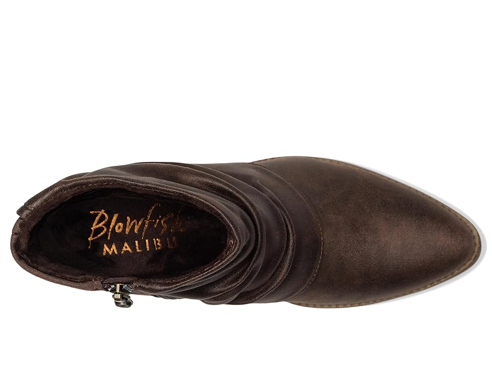 Blowfish Malibu Riley Booties (Dark Brown Oiled Faux Leather) Women's ...