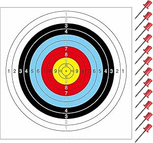 Amazon.com : Gemilla 30 Pack Targets Paper with Target Pins Set, 40 cm ...