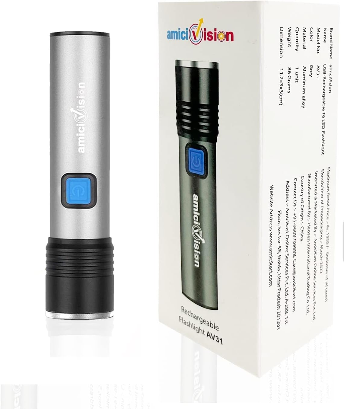 Buy MZ 035 (ZOOMABLE LED Metal Torch) 4 Modes Flashlight, Super Bright ...