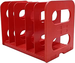 Amazon.com: Adjustable A4 File Shelf Organiser, Sturdy Plastic Book ...