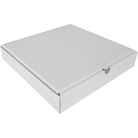 JIA INDUSTRIES 3ply Corrugated White 10 Inch Pizza Box 10x10x1.5 Inches ...