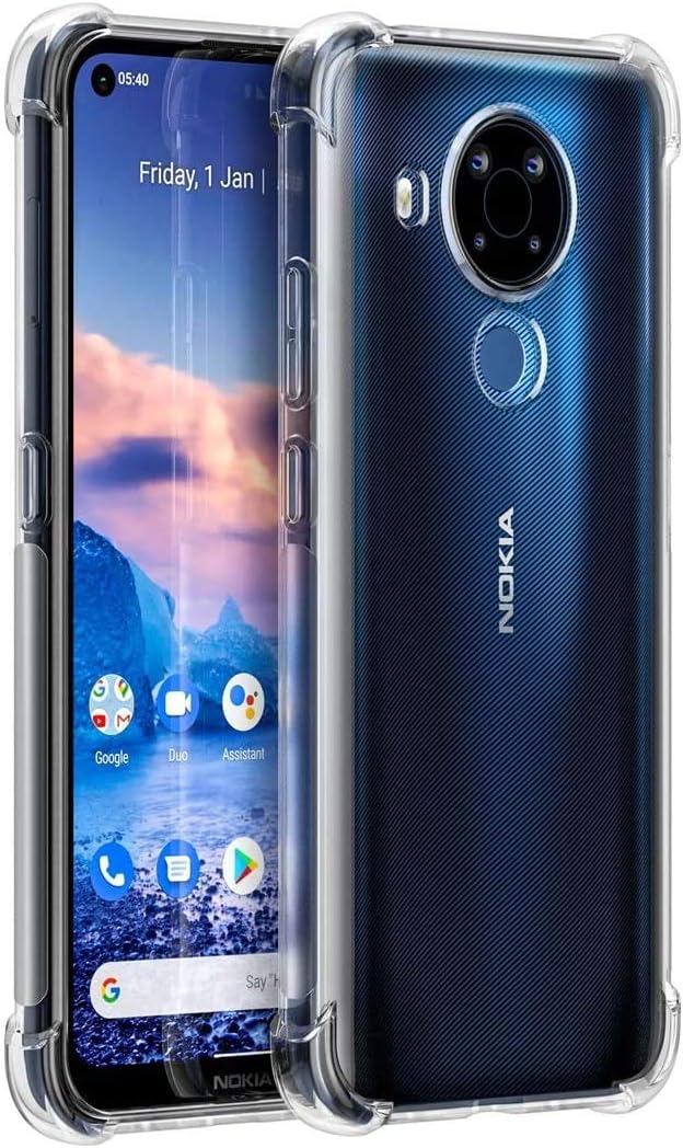 PIXFAB For Nokia 5.4 Clear Case, Shockproof [Ultra Slim] Scratch ...