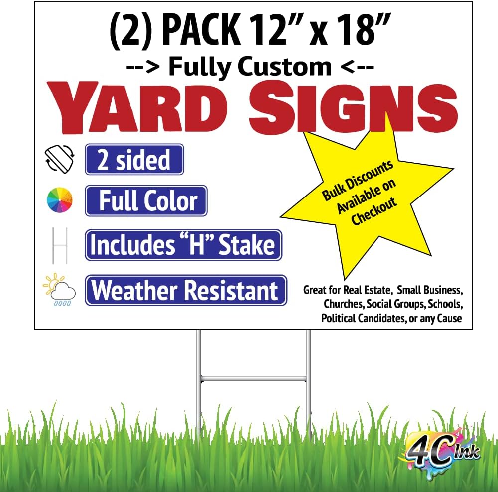 Amazon.com: CustomForMe Custom Yard Sign – Customizable, Outdoor Yard ...