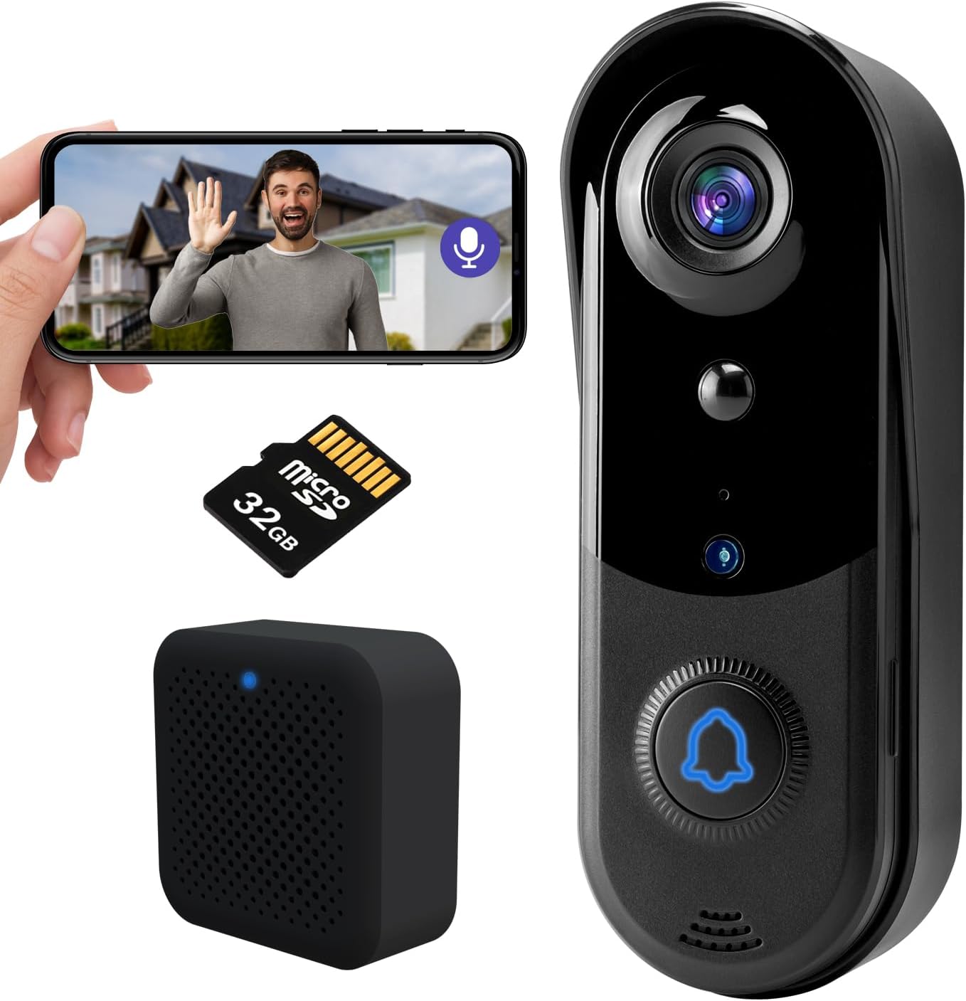 Amazon.com: Wireless Video Doorbell Camera with Chime, Smart Home ...