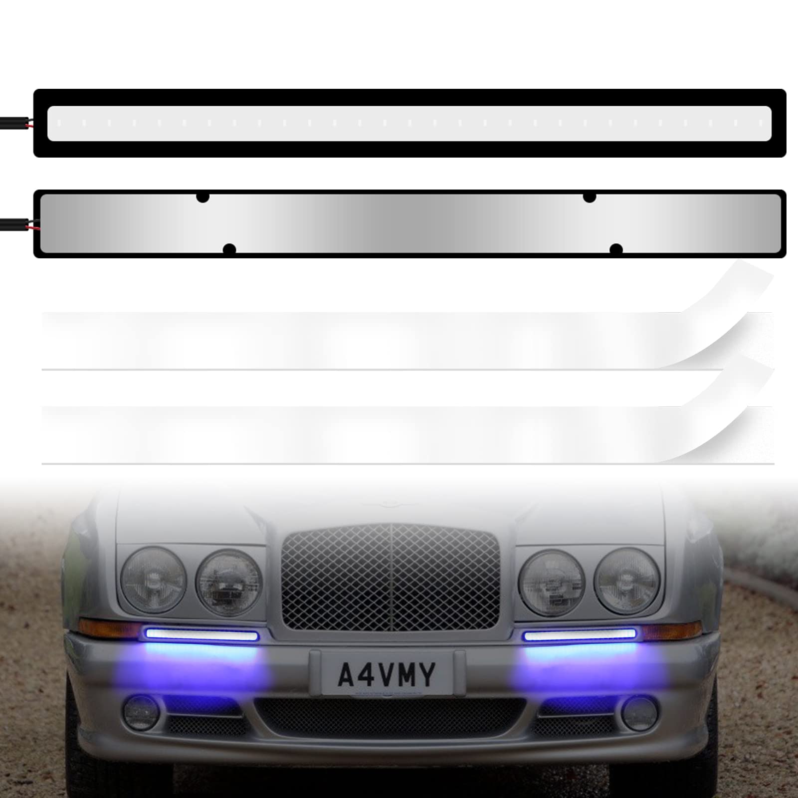 Amazon | Ygmylandbb led デイライト COB 高輝度発光 12v led フォグライト 薄型 バーライト 防水 防塵 ...