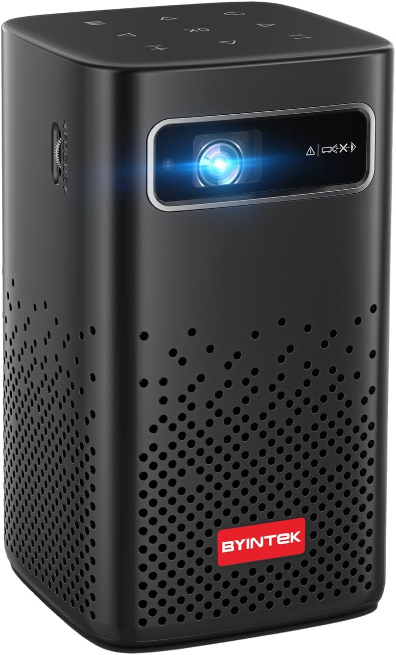 BYINTEK Mini Projector 3D, P20 Battery Powered Portable HD DLP Wifi ...