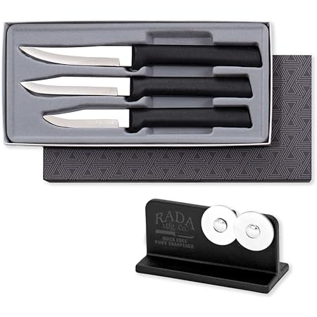 Amazon.com: RADA Set of 3 Black Handled Paring Knives With Knife ...