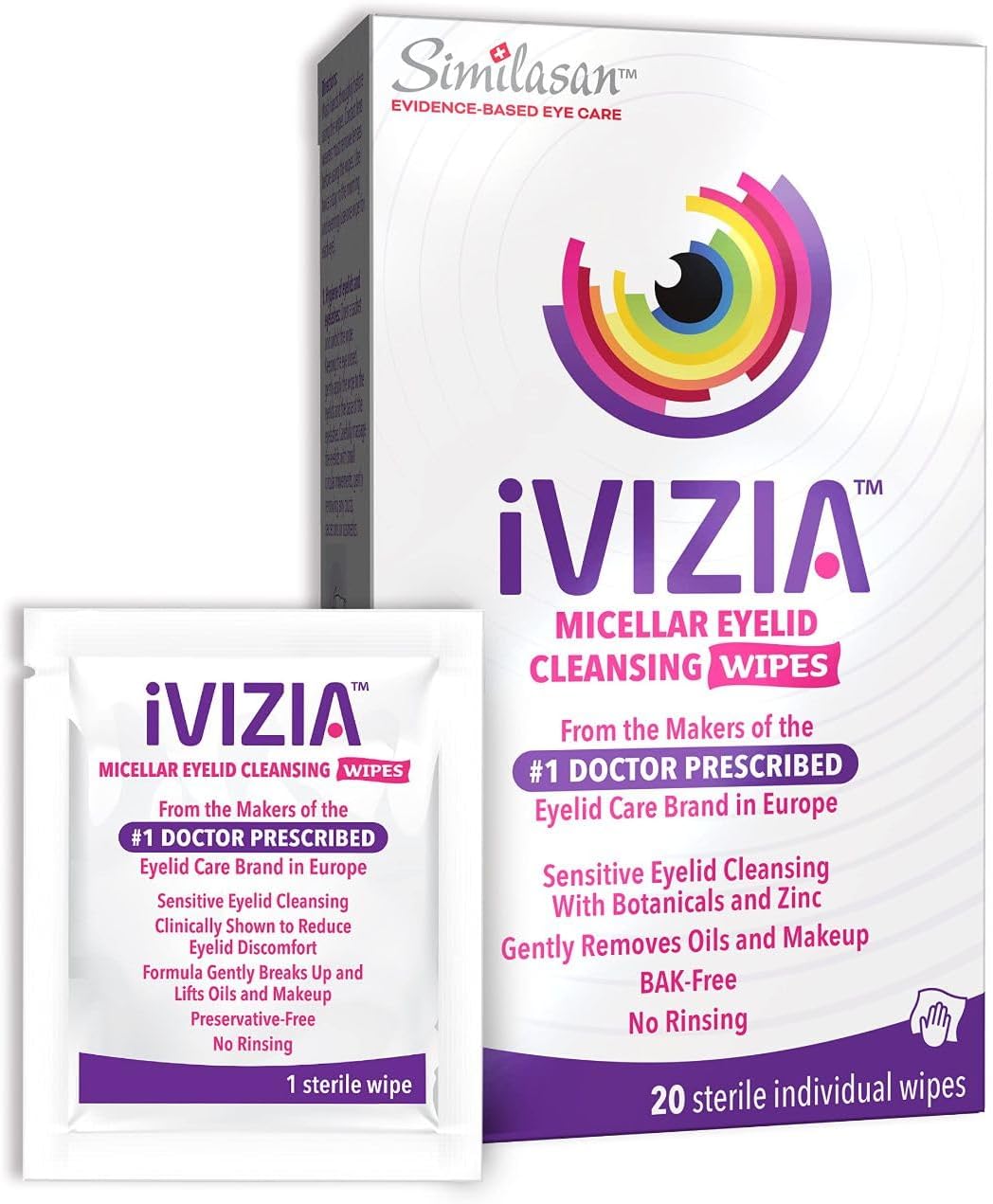 Amazon.com: iVIZIA Eyelid Cleansing Wipes for Sensitive Eyelid ...