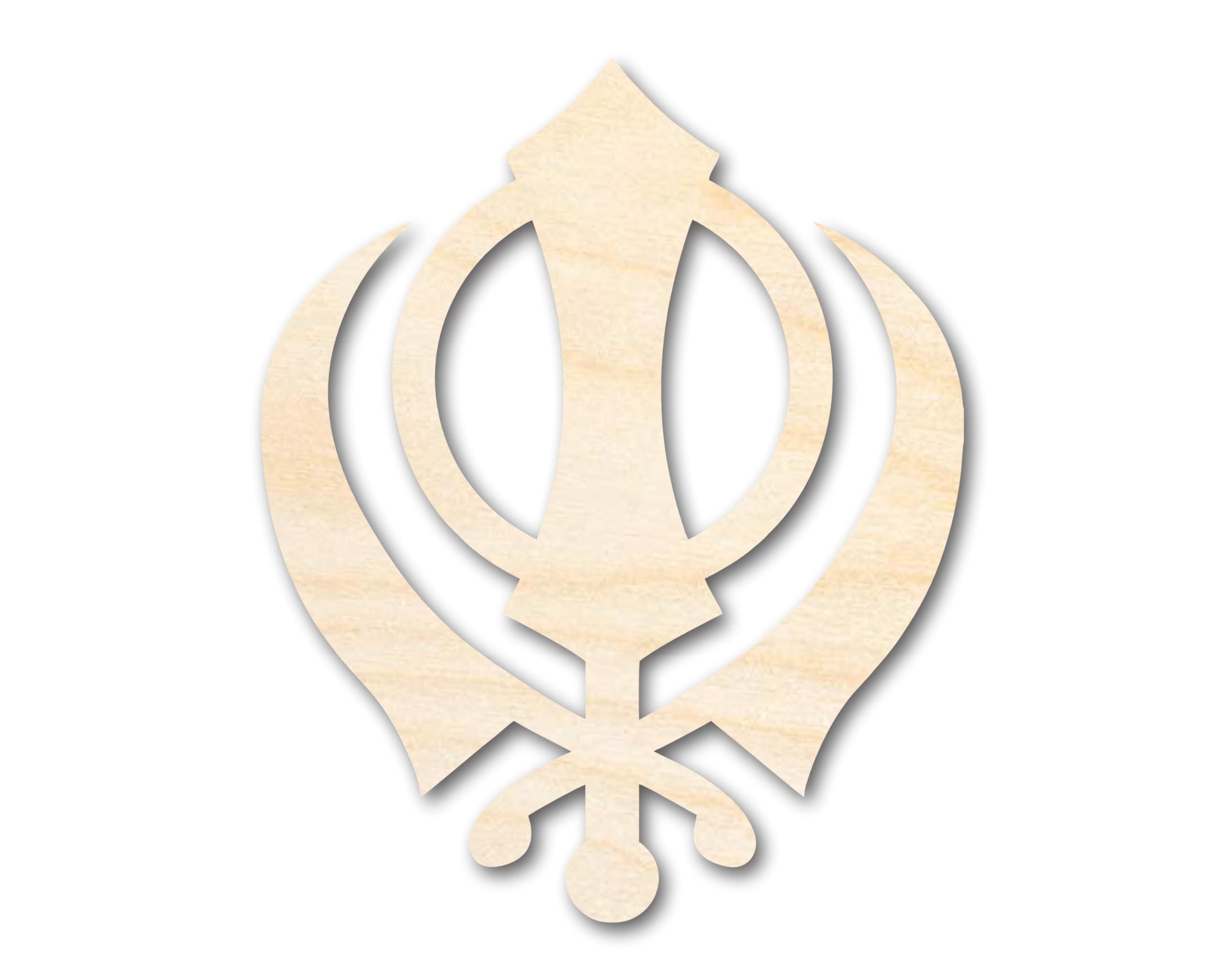 Sikhism Symbol Silver Metal Sign Khanda Sikh Religious Craft, For