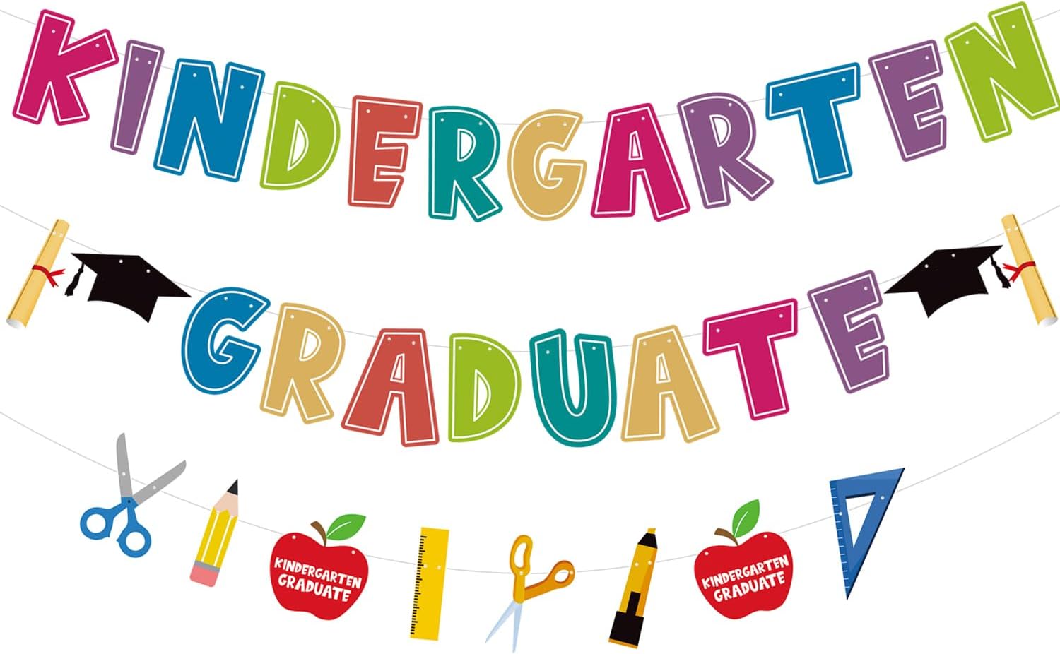 Amazon.com: Kindergarten Graduation Banner, Kindergarten Graduation ...