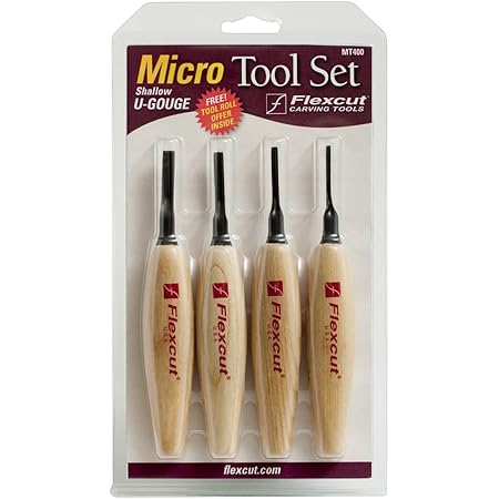 Amazon.com: FLEXCUT Carving Tools, Shallow U-Gouge Micro Tool Set ...