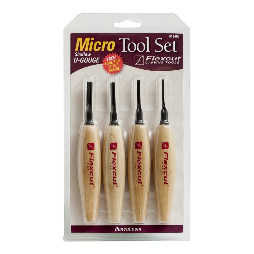 Amazon.com: FLEXCUT Carving Tools, Shallow U-Gouge Micro Tool Set ...
