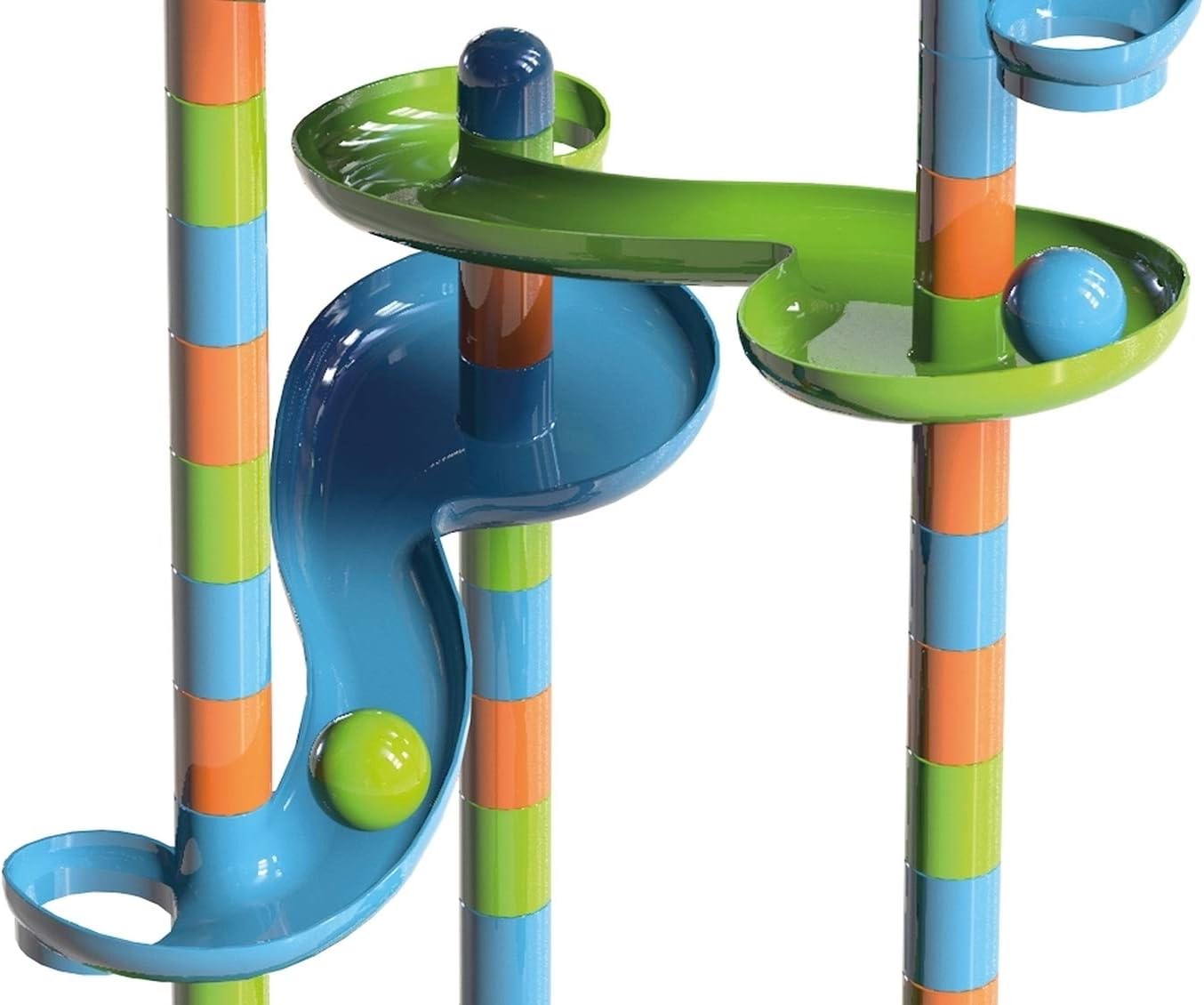 alldoro 61100 Big Ball Track Marble Run XXL Marble Run with 46 Pieces ...