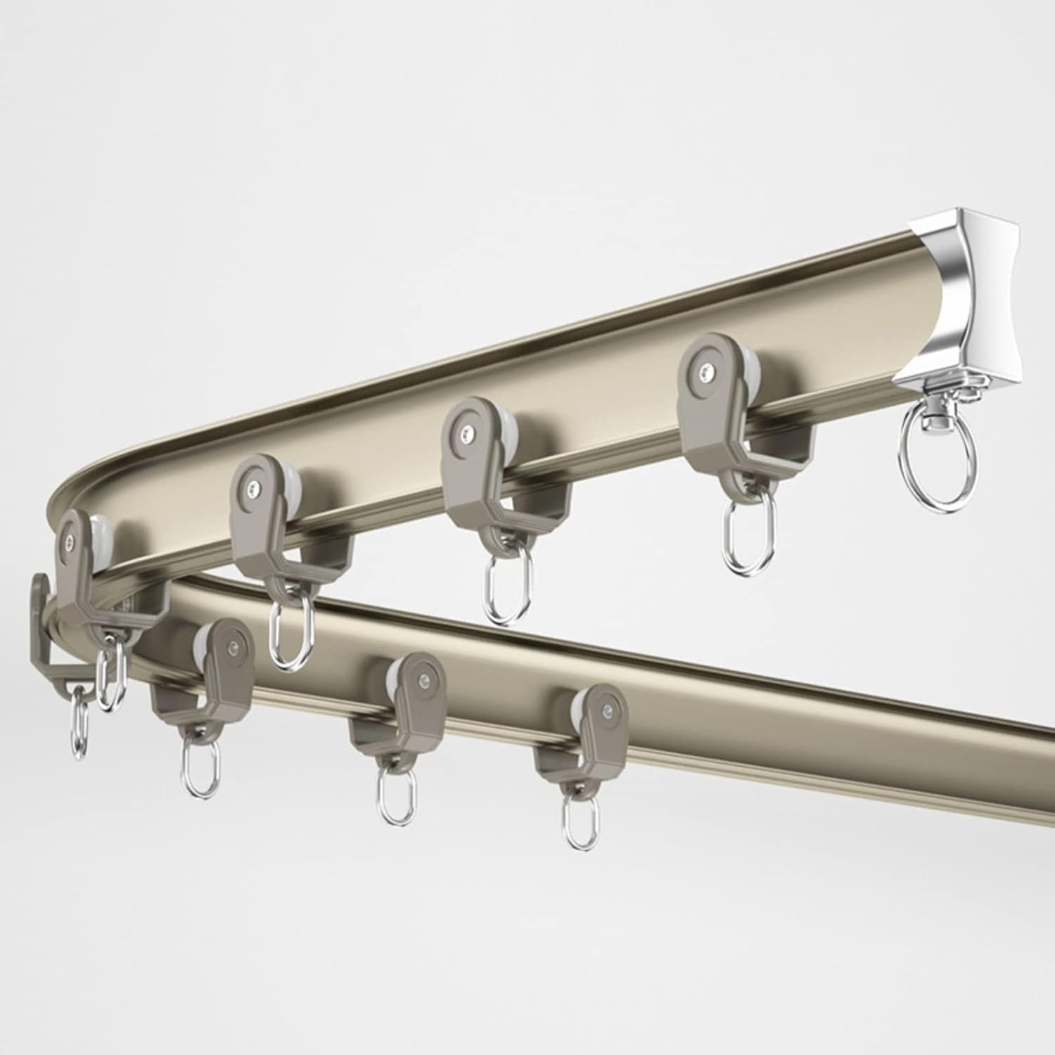 Amazon.com: ZJKXJH Curved Curtain Track, Bendable Ceiling Wall Mount ...