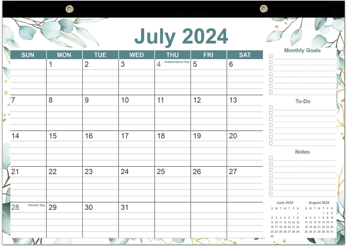 Amazon.com : 2024-2025 Desk Calendars - 18 Months Calendars from July ...