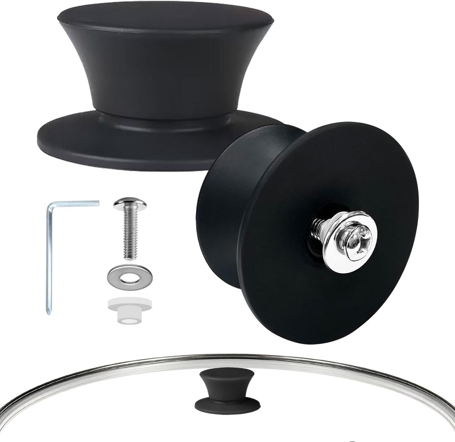 Amazon.com: 2 Pack Universal Pot Lid Replacement Knobs, Silicone Heat ...