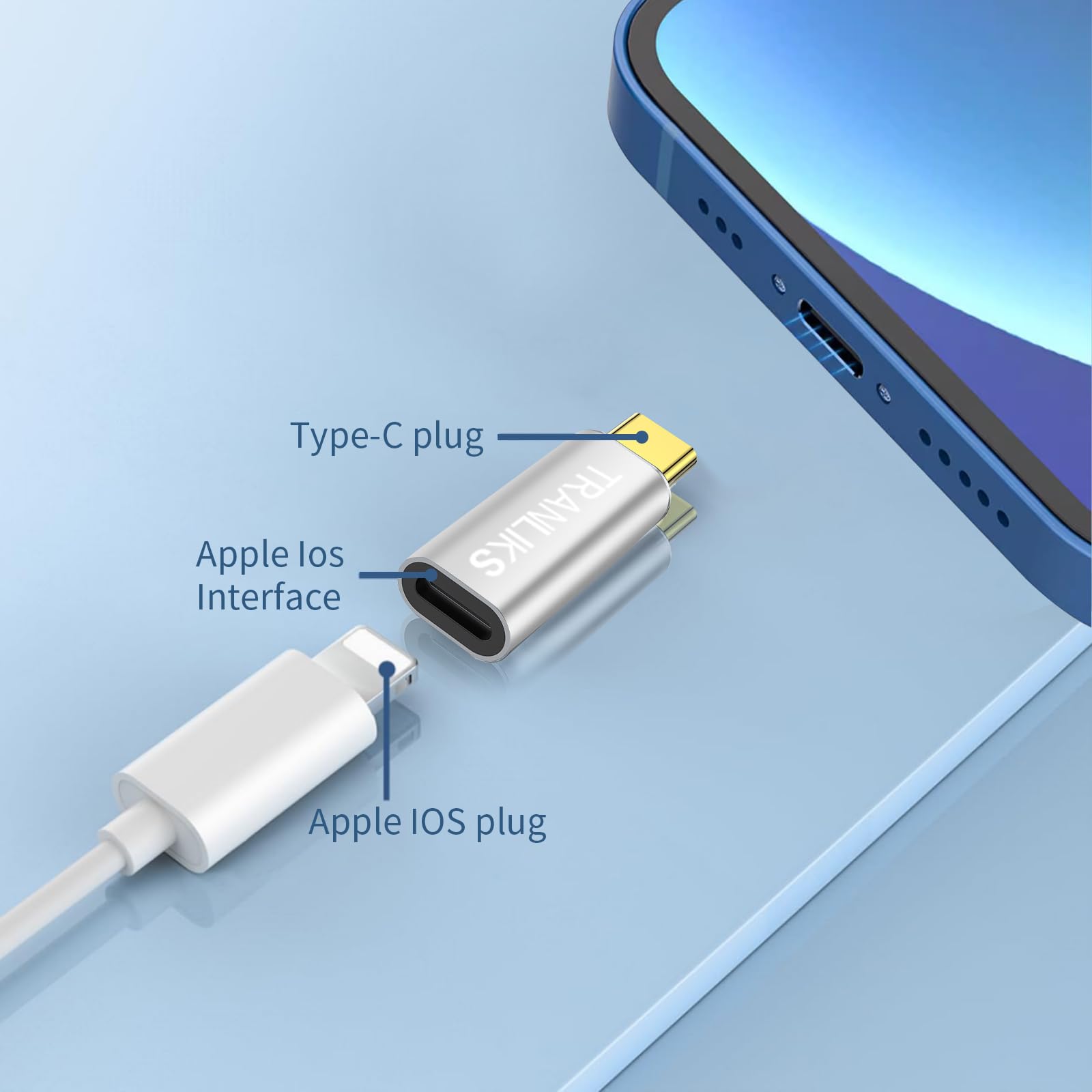 Female Lightning Adapter 2er Pack * Typ C Zu Lightning Adapter,