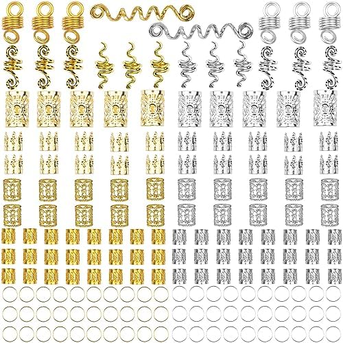 Amazon.com: 180 Pieces Dreadlock Hair Accessories Celtic Loc Jewelry ...