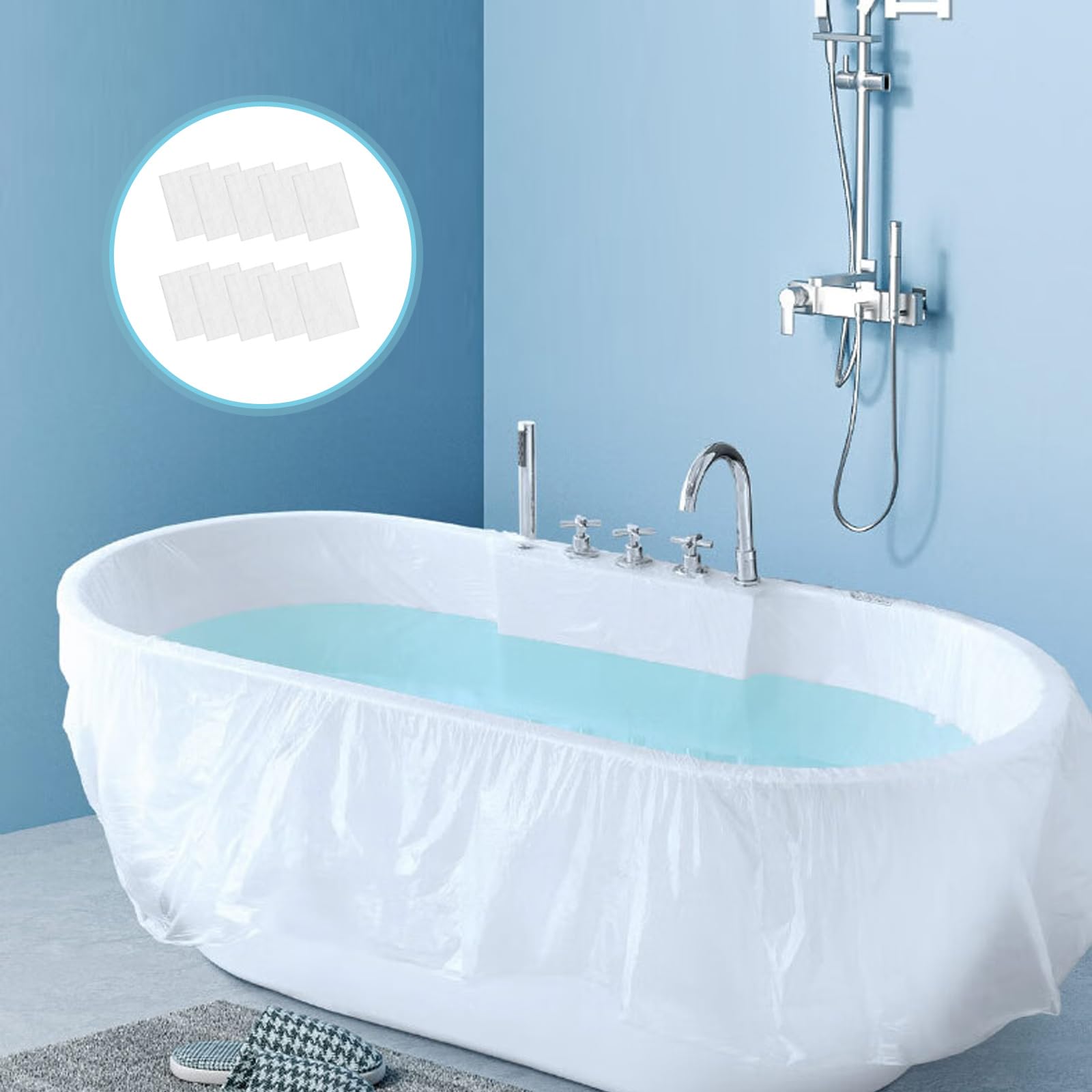 Amazon.com: 10 Pack Disposable Bathtub Cover Liner Film Large Size (102 ...