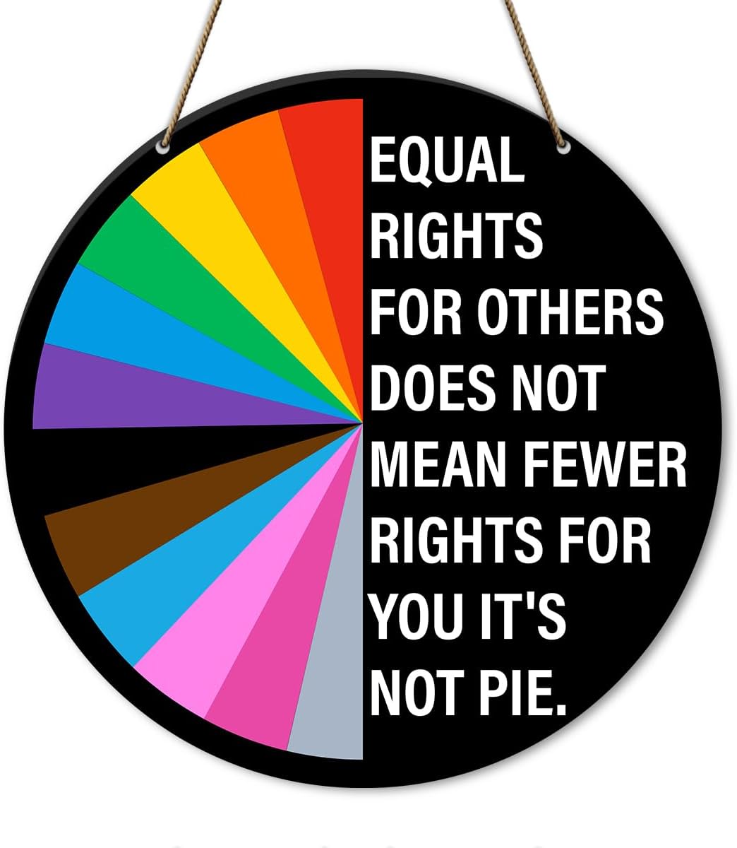 Amazon.com: LGBT Equality Wall Decor Signs, Pride Rainbow LGBT ...