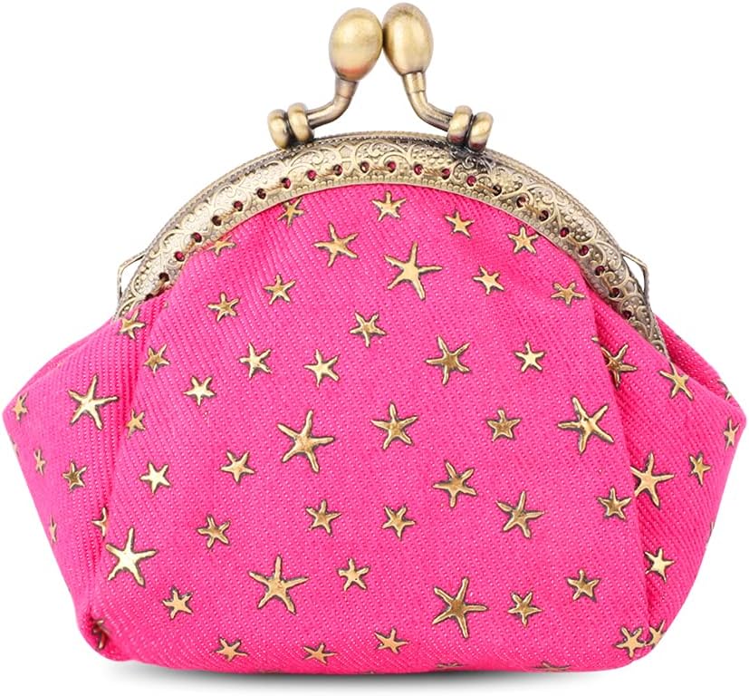Amazon.com: iSuperb Coin Purse Coin Bag Star Pouch Kiss-Lock Change ...