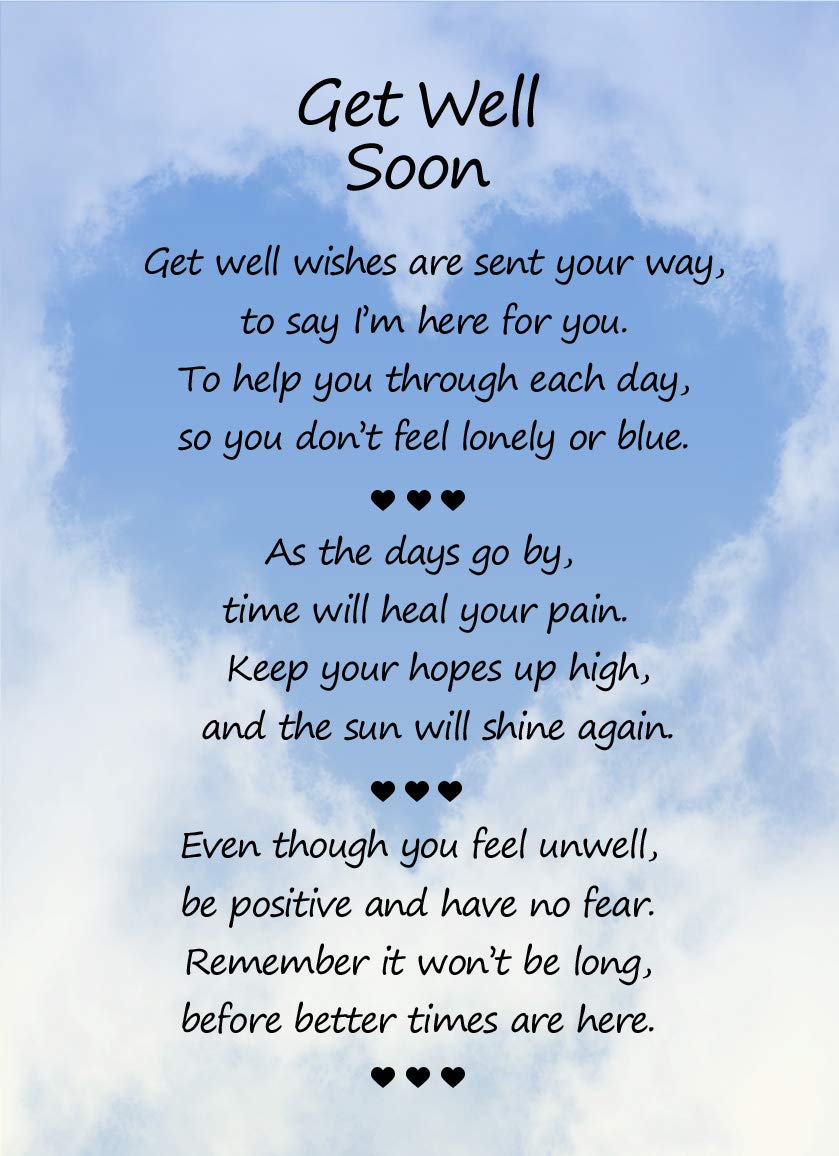 Get Well Soon Baby Poems Get Well Soon Fiddlesticks Poem Card The