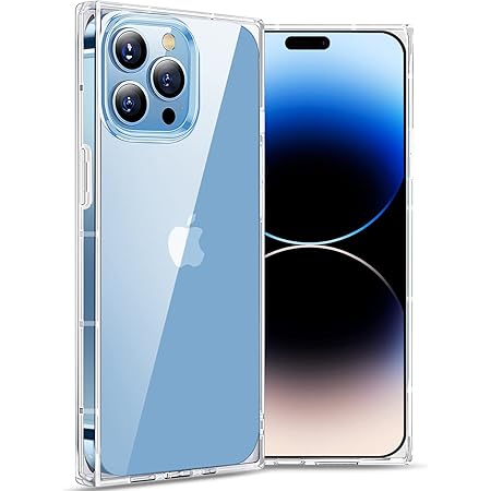 iDLike Square Case for iPhone 14 Pro Max, Clear Phone Case with ...