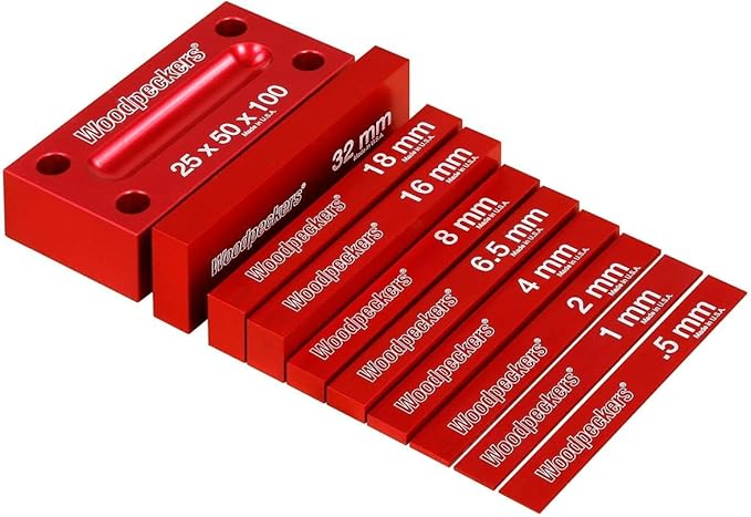 Woodpeckers Setup Blocks, Metric Set, 0.001" Tolerance, Precision ...