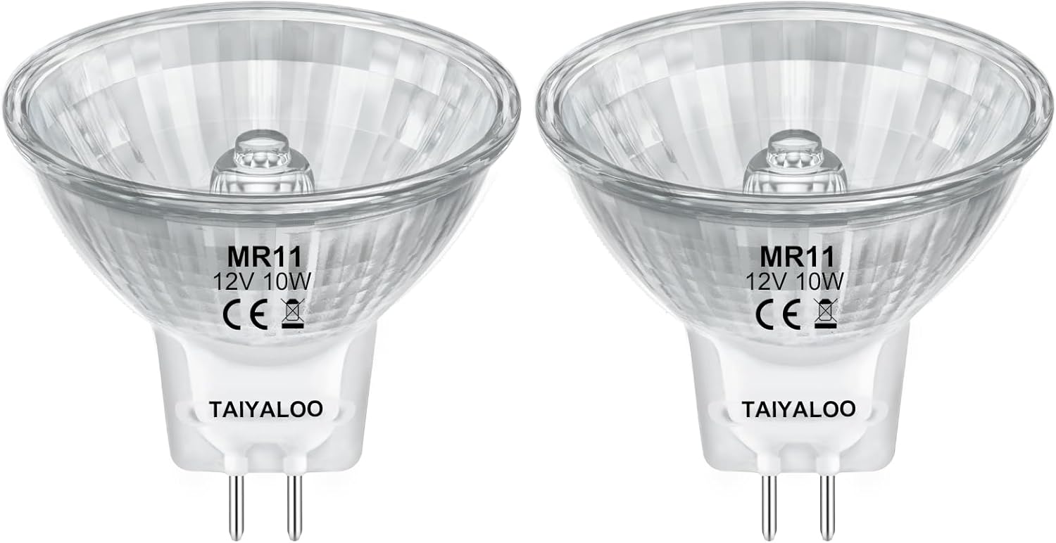 MR11 12V 10W Halogen Light Bulbs 2 Pin FTD Spotlight Bulb, GU4 Bi-Pin ...