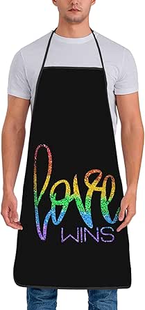 Amazon.com: Lgbtq Pride Month Rainbow Gay Pattern Apron Waterproof Chef ...