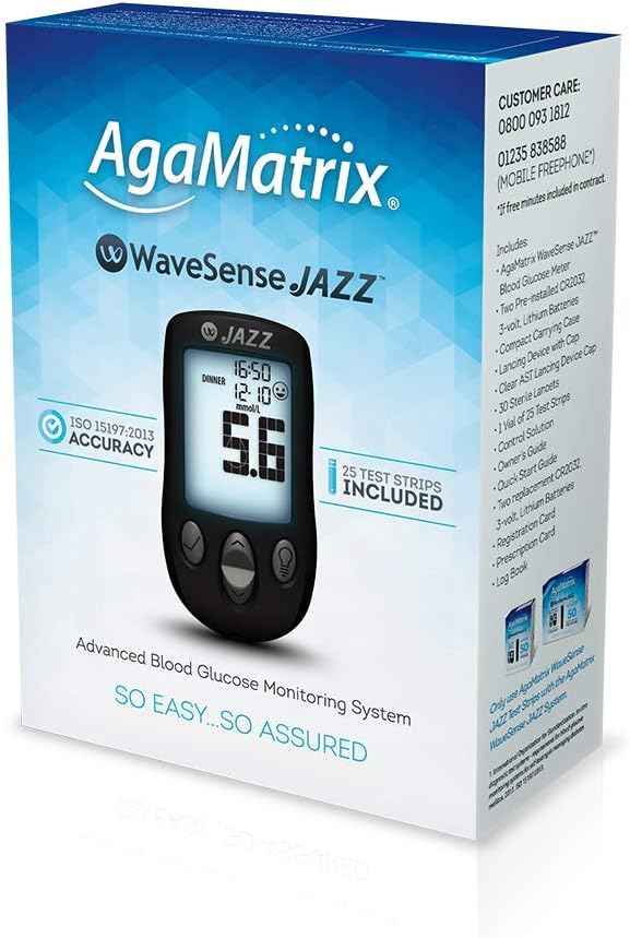 Agamatrix Wavesense Jazz Blood Glucose Monitoring System : Amazon.co.uk: Health & Personal Care