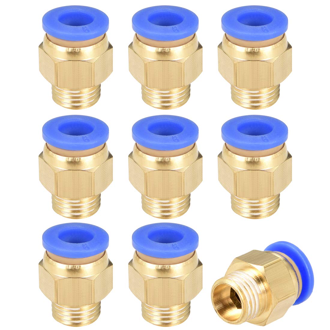 Ptfe Tube Uxcell Straight Pneumatic Push To Quick Connect Fittings 1 ...
