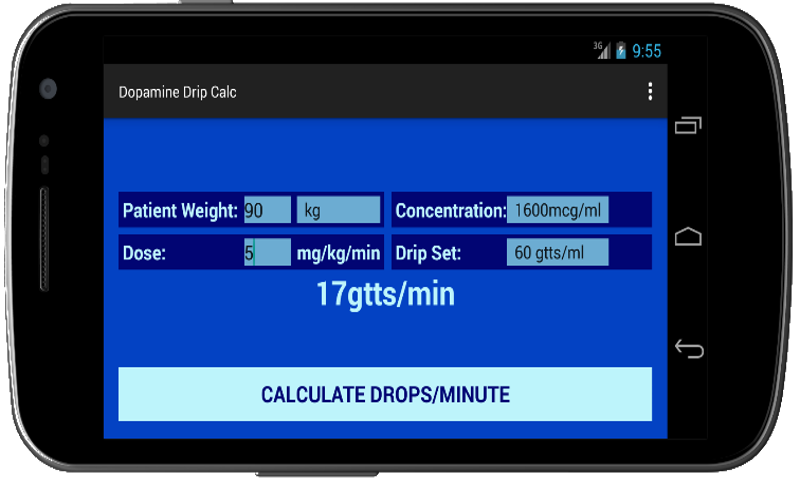 Paramedic Dopamine Calculator - App on Amazon Appstore