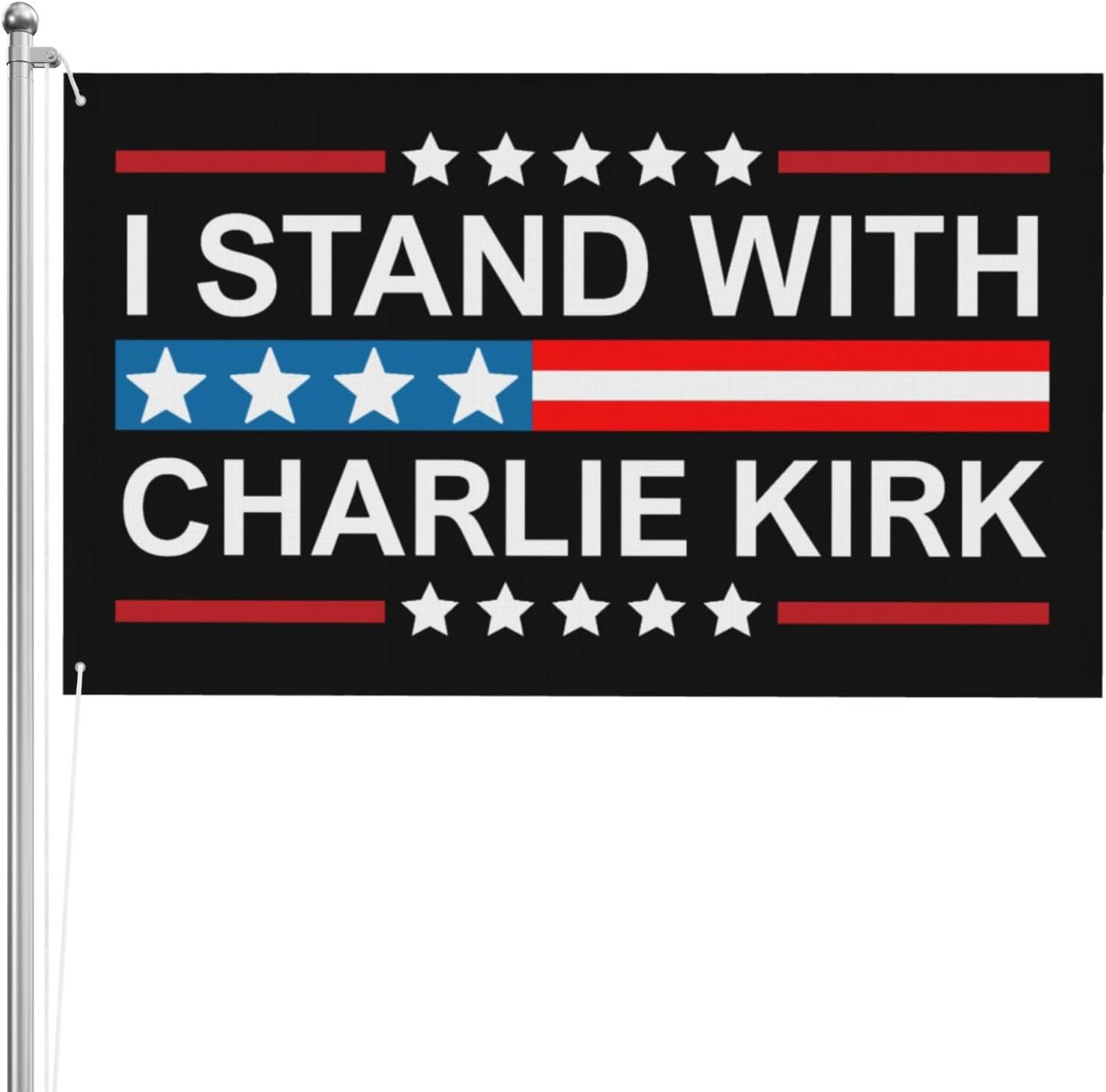Amazon.com : I Stand With Charlie Kirk Flag Sign 3x5 Double Sided ...