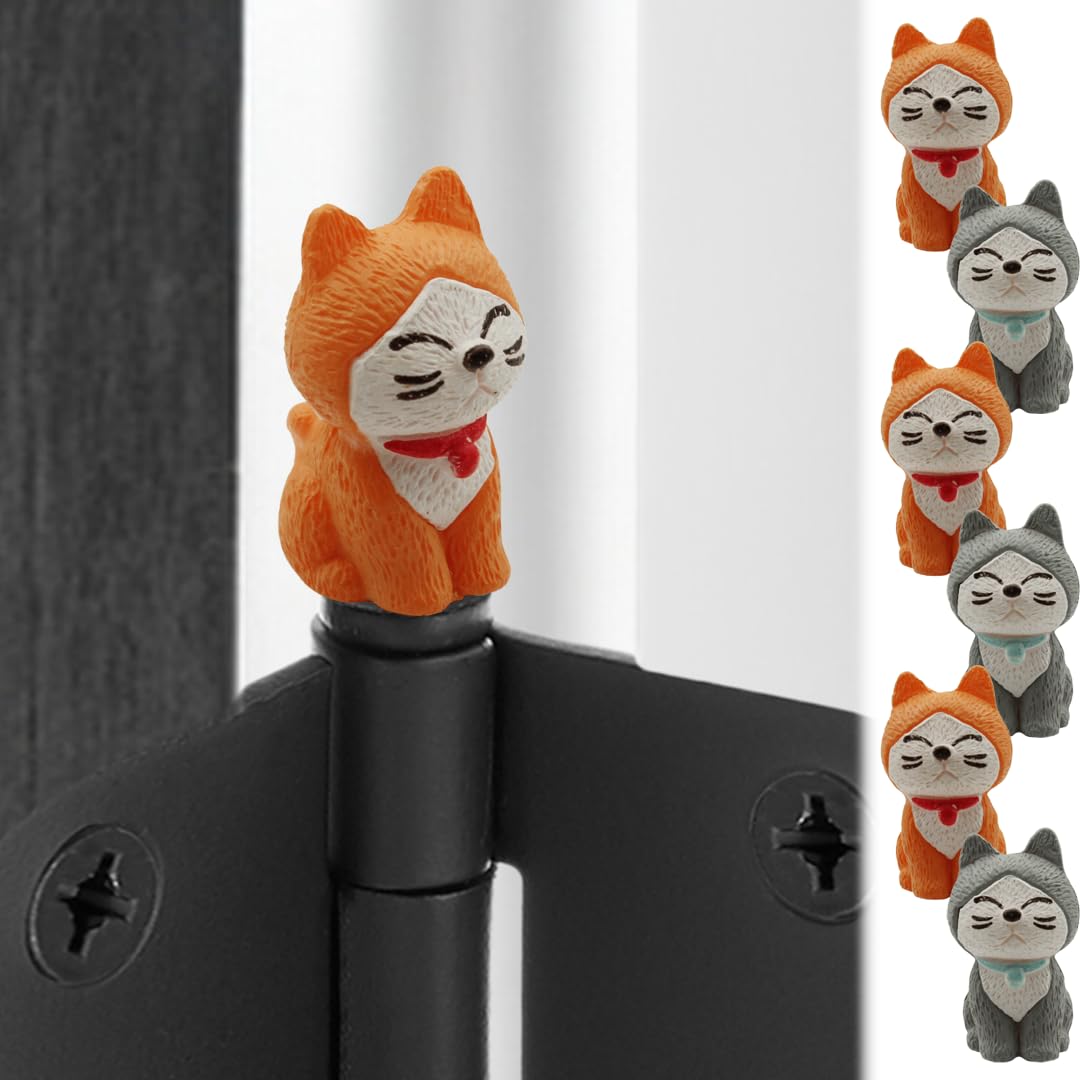 Amazon.com: Cute Hinge Head Cat Set of 6 - Magnetic Hinge Head Home ...