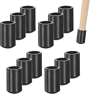 M METERXITY 12-Pack Chair Leg Caps, 1/4 Inch(6mm) PVC Chair Leg Floor ...