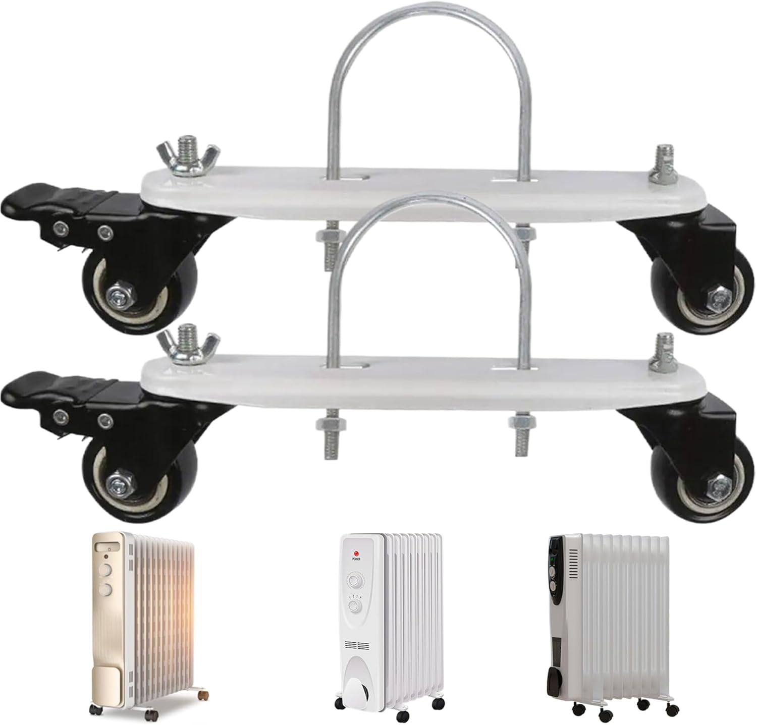 Amazon.com: 2Pcs Mobile Pulley Brackets for Oil Filled Radiator 360 ...