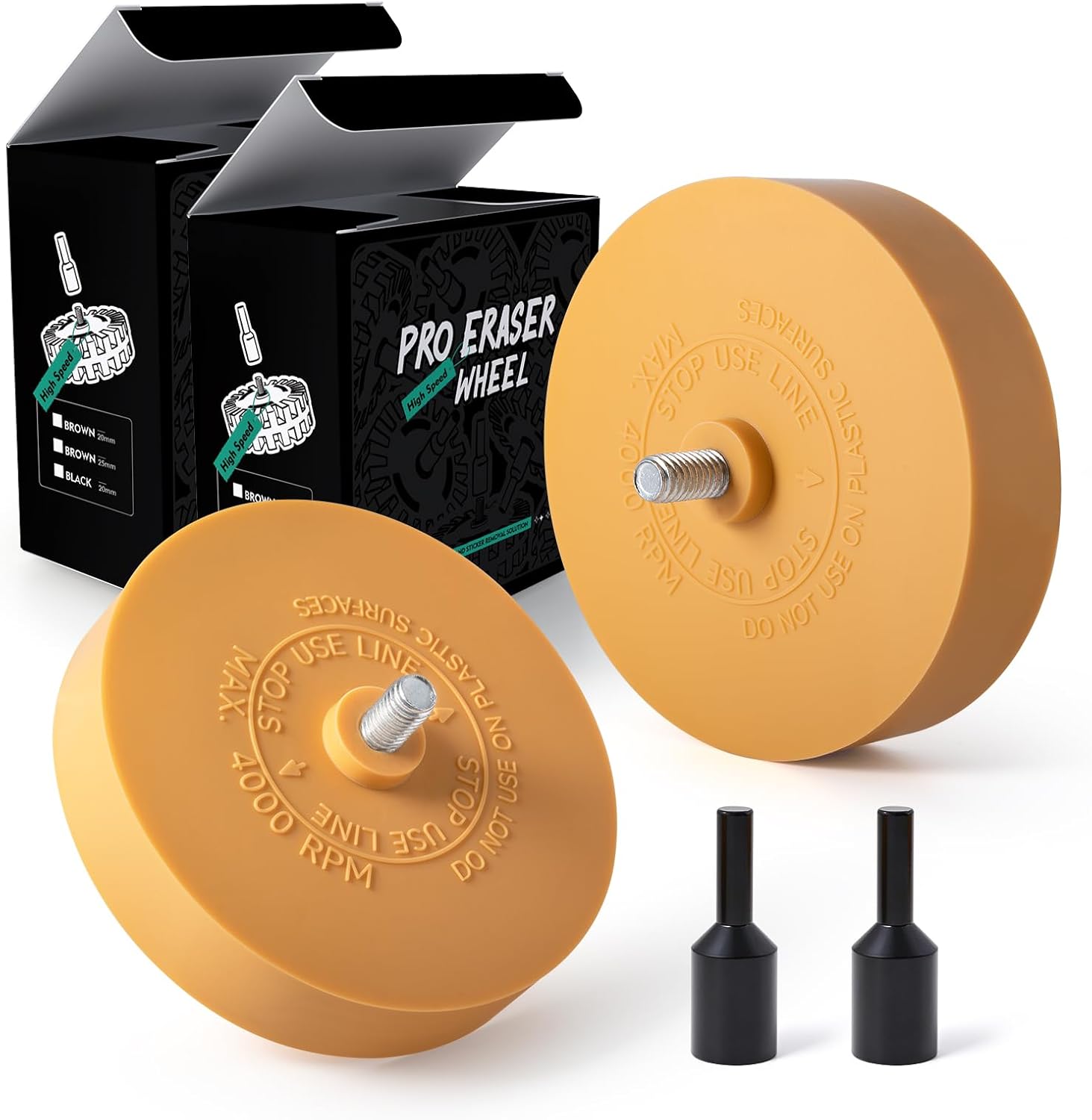 Amazon.com: FOSHIO 2 Pack Decal Remover Eraser Wheel with Adapter 4 ...