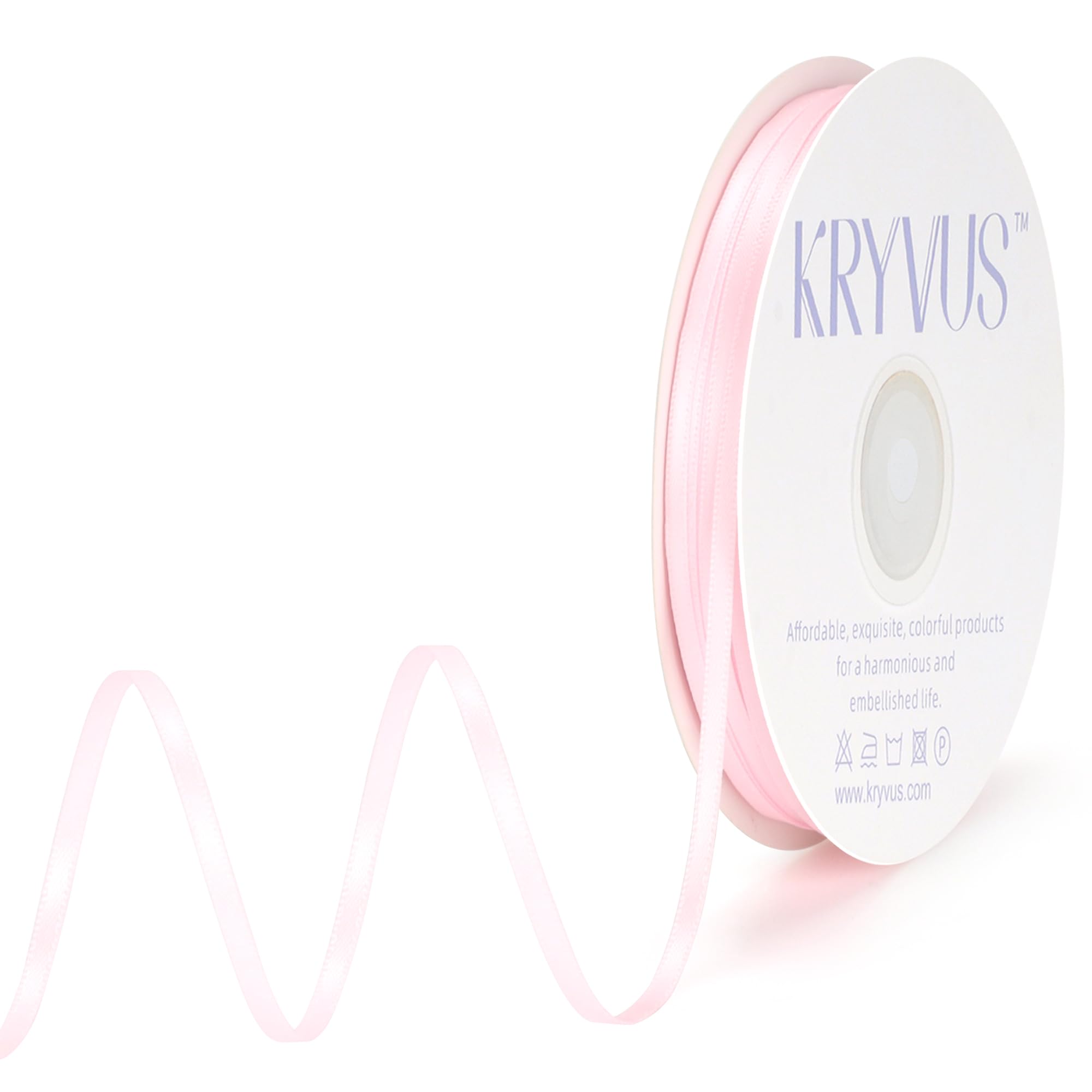Amazon.com: 1/8 Inch Light Pink Satin Ribbon Continuous 100 Yards, Thin ...