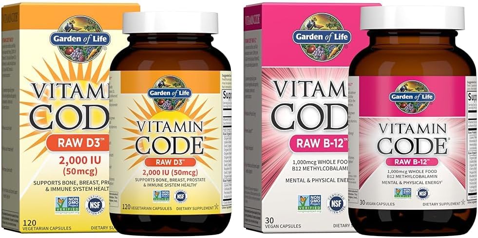 Amazon.com: Garden of Life Vitamin Code Raw D3 2000IU + B12 1000mcg ...